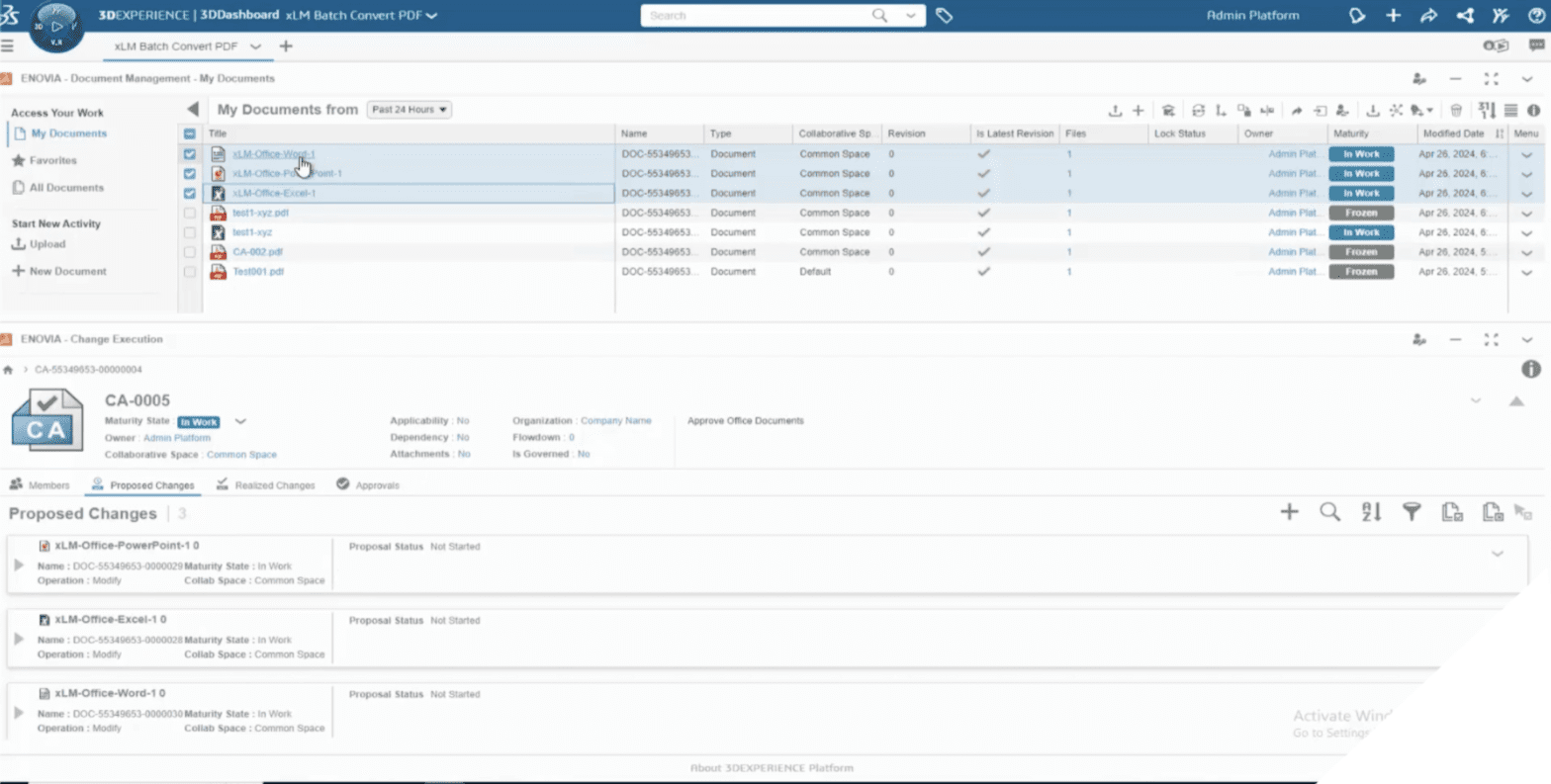 3DEXPERIENCE Batch Processing/PDF Creation Tool - XLM Solutions